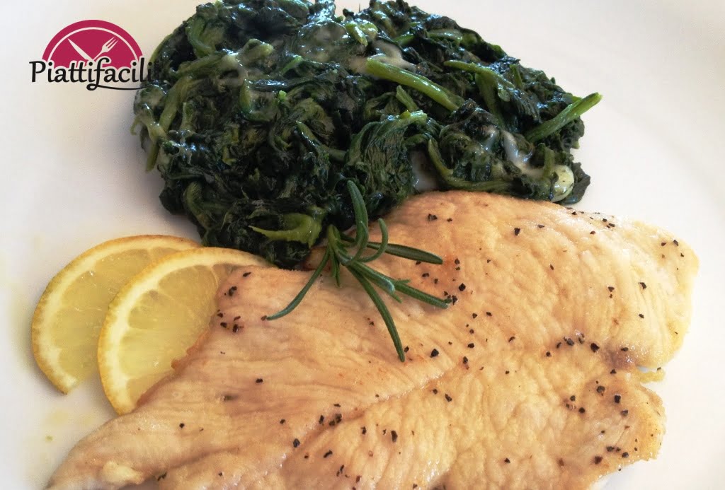 Pollo al limone e zenzero con spinaci filanti - Piatti Facili